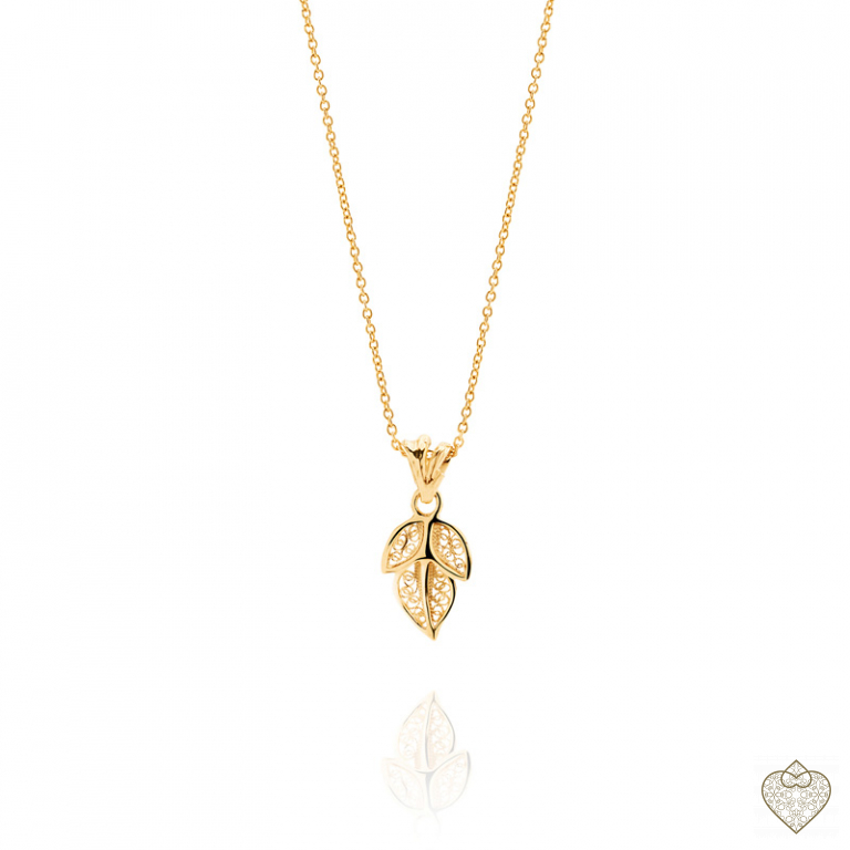 Colar Saudade Videira 1CL-FL0460A — Ourivesaria Atlantis