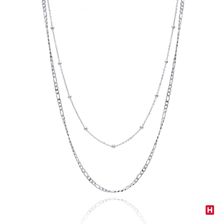 Colar Hassu Double Chain | 7HSS010718K — Ourivesaria Atlantis