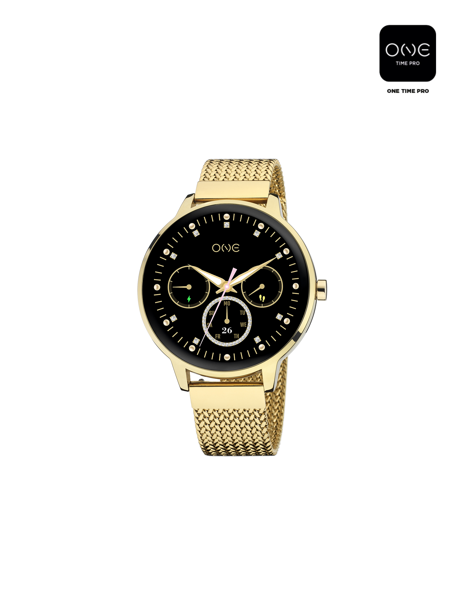 Smartwatch One QueenCall Gold Mesh | OSW0027GM32D — Ourivesaria Atlantis